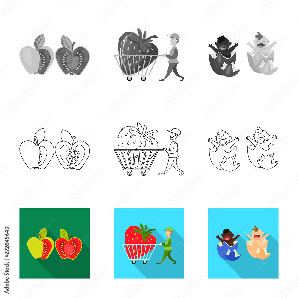 Vector illustration of test and synthetic logo. Collection of test and ...