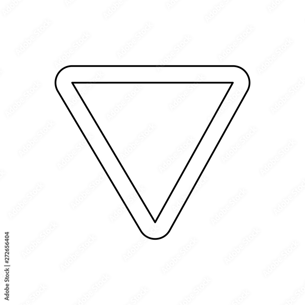 Upside Down Triangle Outline