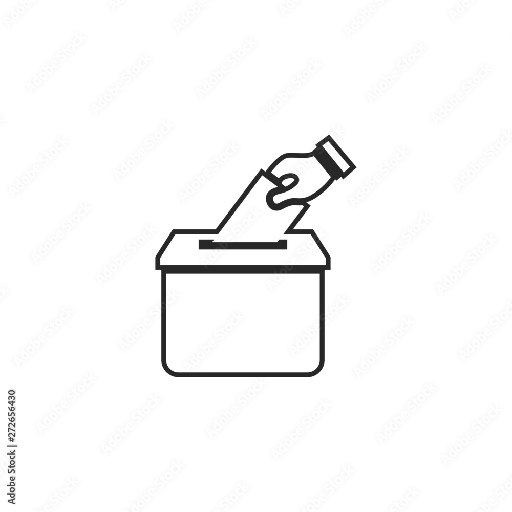 election vote icon symbol vector on white background. vote symbol logo ...