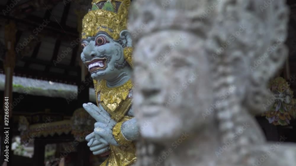 Indonesia god statue in front Bali temple, Indonesia. Traditional ...