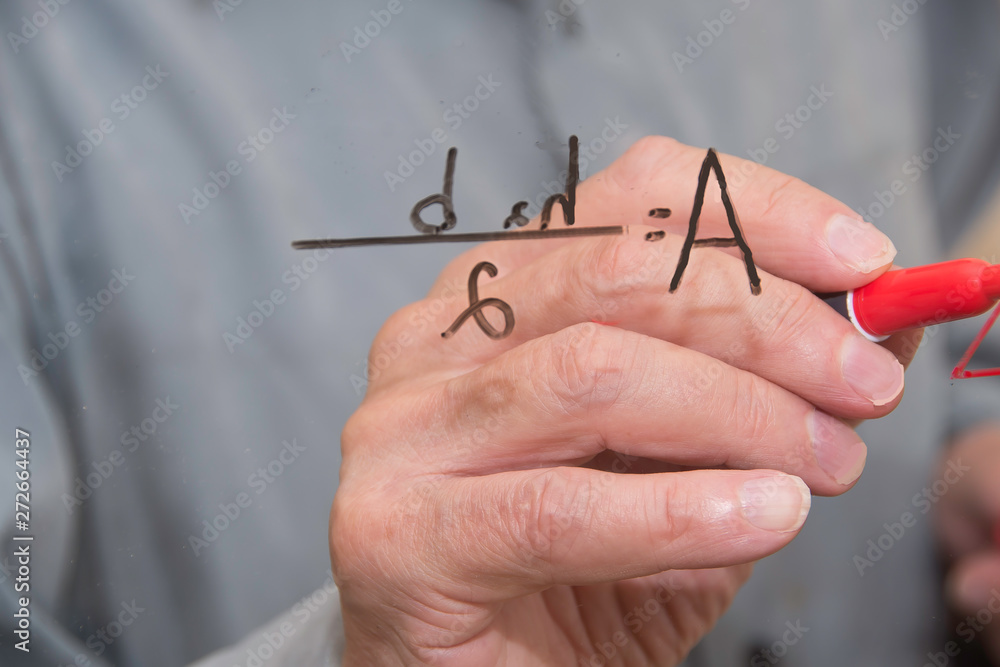 Mathemetican is demonstarting how easy it is to determine the area of a ...