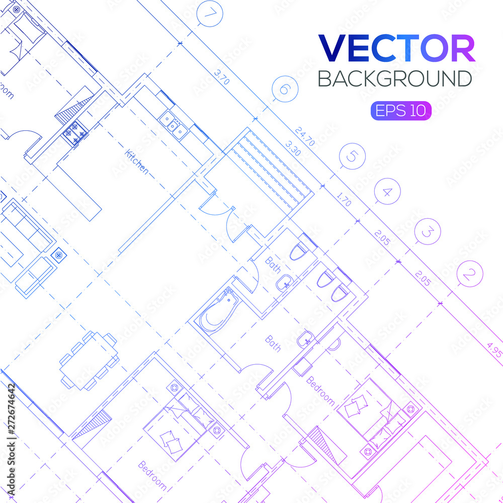 Detailed architectural plan , Architectural background , architectural ...