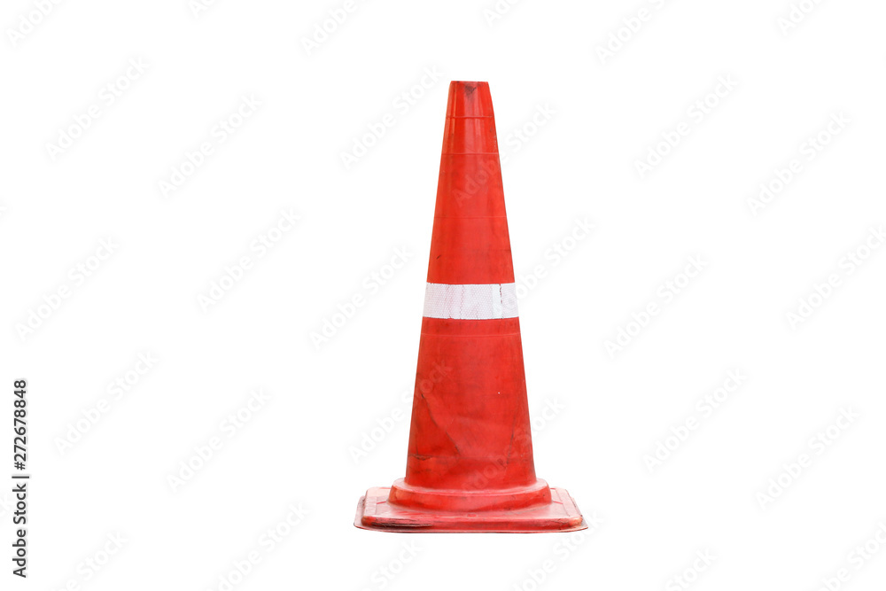 Road bollard traffic cone isolated on white background Stock Photo ...
