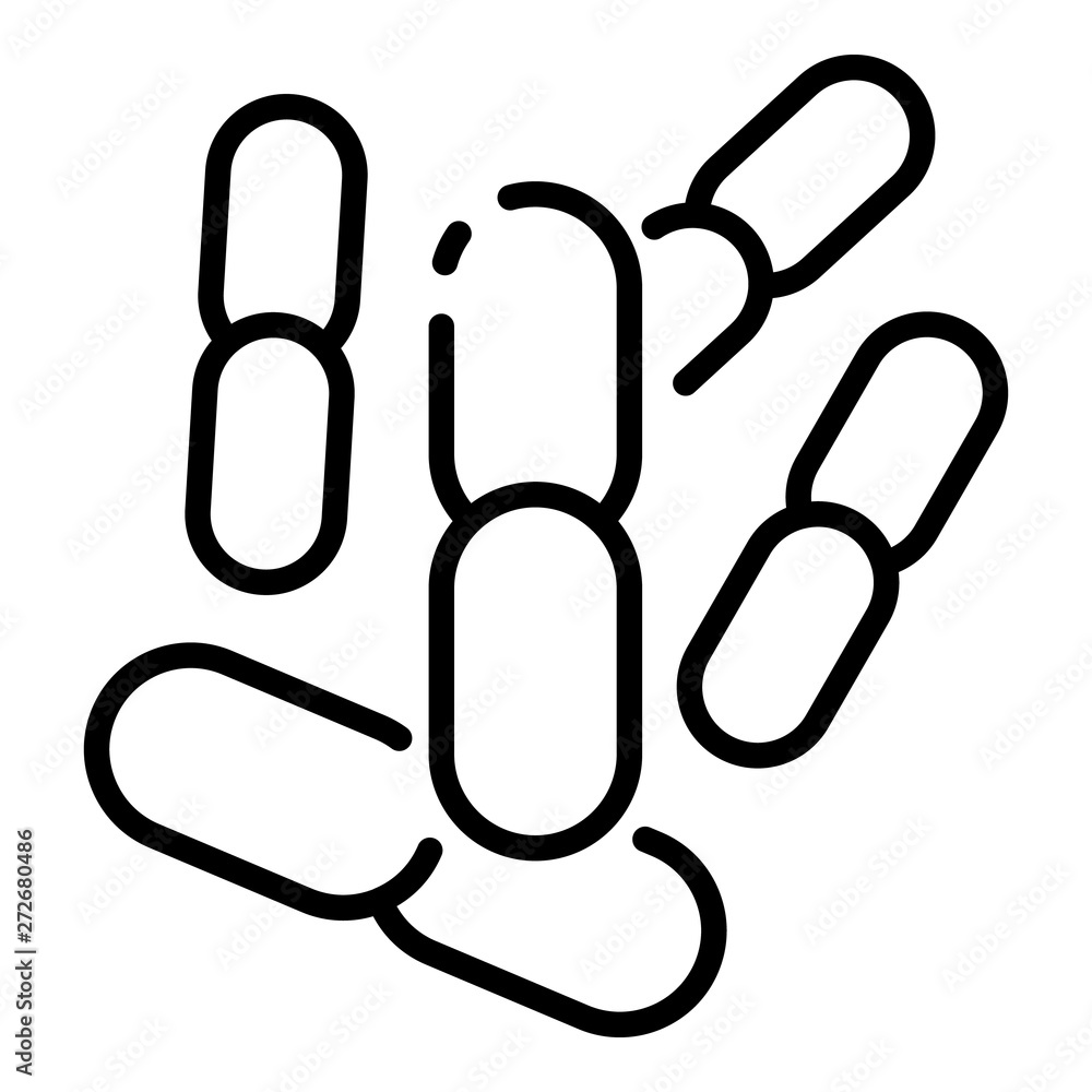 Bacillus icon. Outline bacillus vector icon for web design isolated on ...
