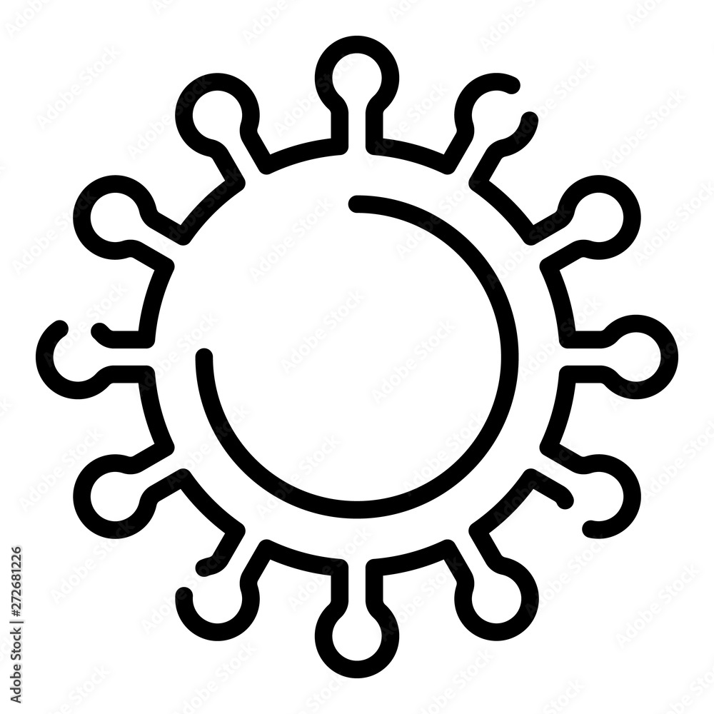 Hepatitis virus icon. Outline hepatitis virus vector icon for web ...