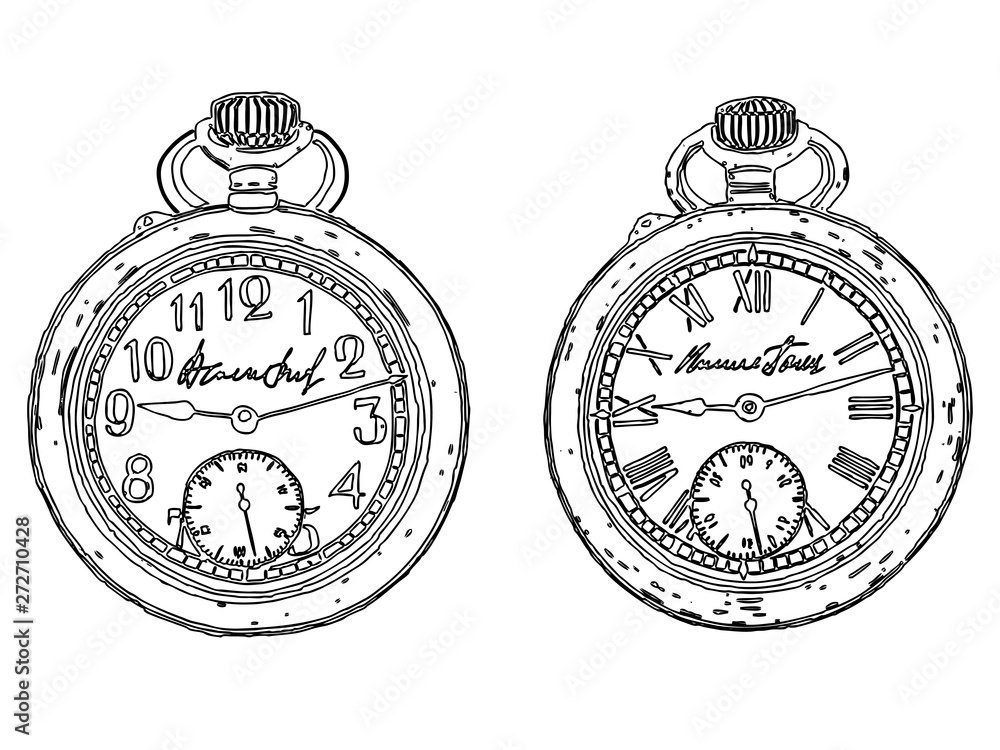 Old Watch Drawing