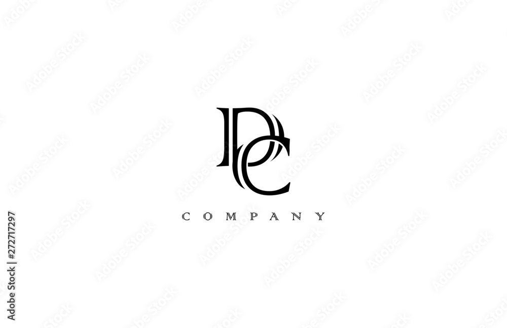 DC Vintage Monogram Typeface Linked Logo Stock Vector | Adobe Stock