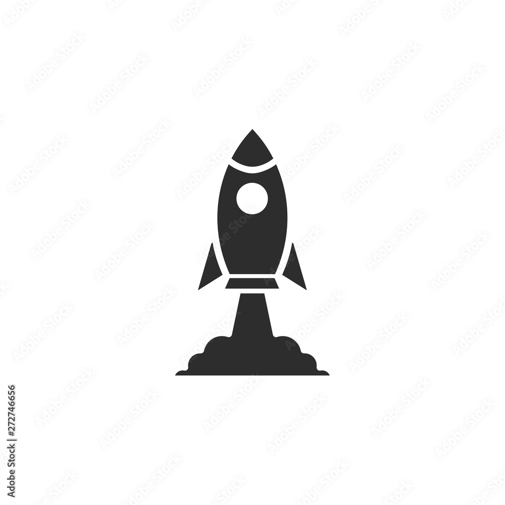 Rocket icon vector. Rocket symbol illustration isolated sign. Rocket ...