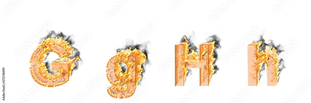 Burning Letter Capital E