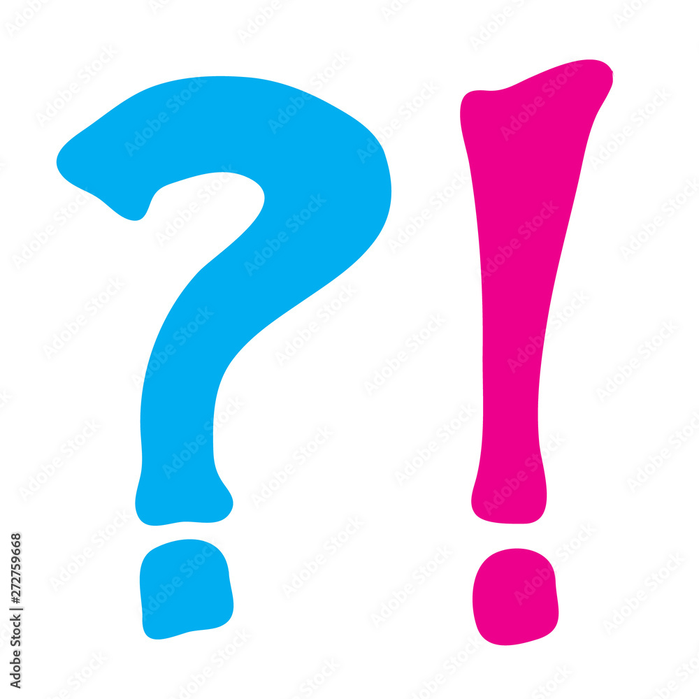 vector hand drawn symbol of a question and quotation mark, to express ...