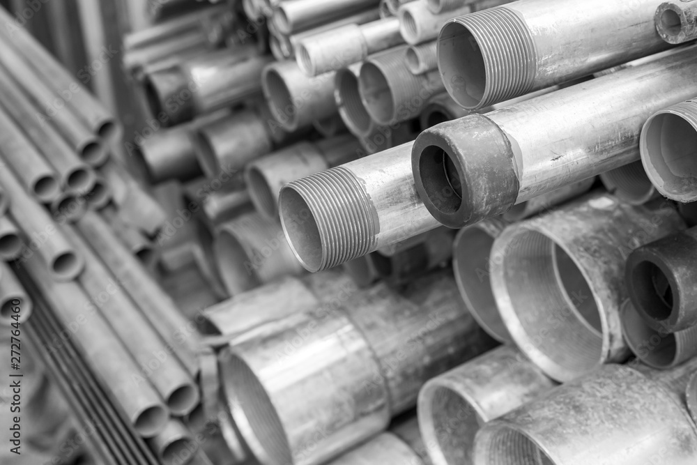steel electric conduit pipes Stock Photo | Adobe Stock