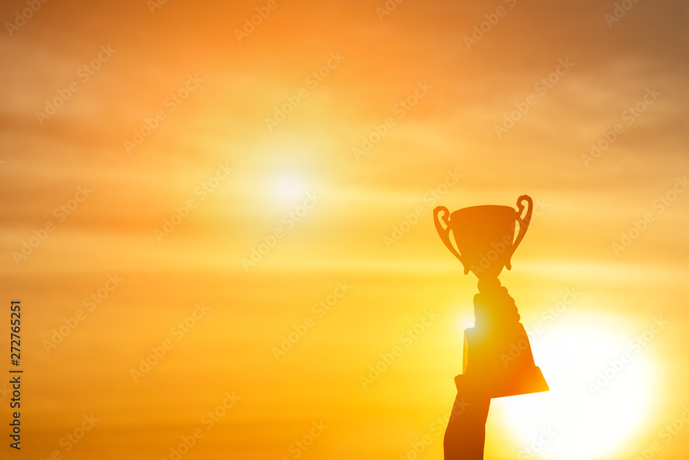 Winner win trophy prize champion concept. Best sport team win ...