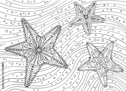 Hand drawing coloring for kids and adults. Beautiful drawings with ...