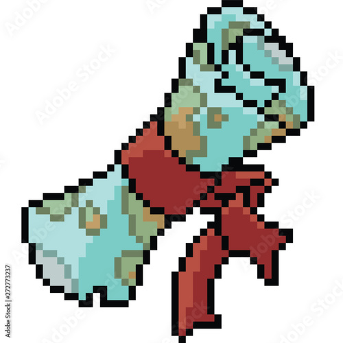 vector pixel art map scroll Stock Vector | Adobe Stock