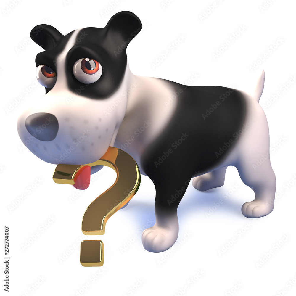 Funny Question Mark Dog