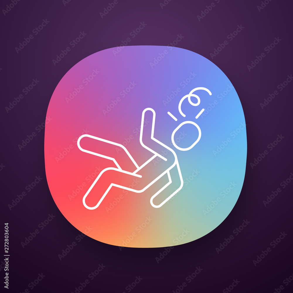 Fainting app icon Stock Vector | Adobe Stock