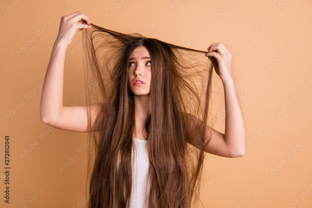 Worried Girl With Brown Hair