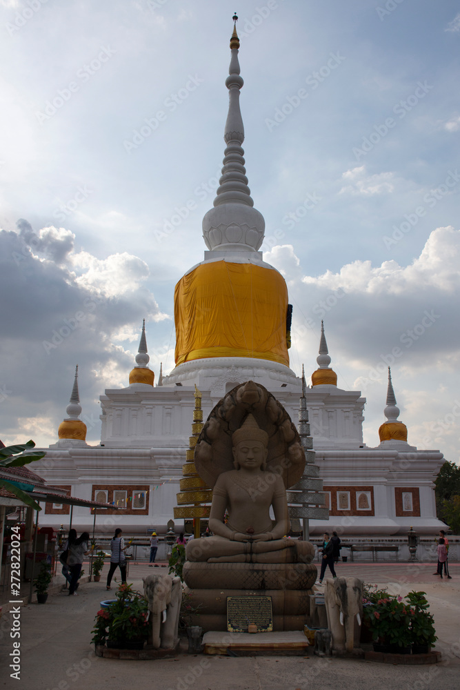 Phra That Nadoon Chedi or Na Dun Pagoda for thai people travel visited ...