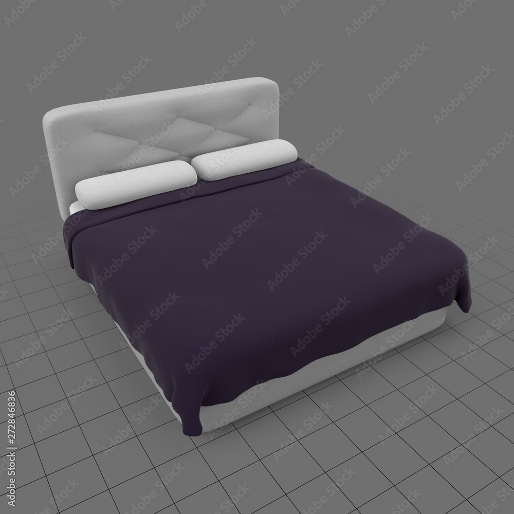 Modern bed Stock 3D asset | Adobe Stock