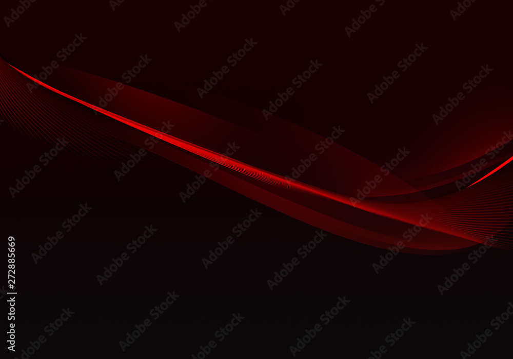 Abstract black background with dynamic red lines and space for your text Stock Illustration ...