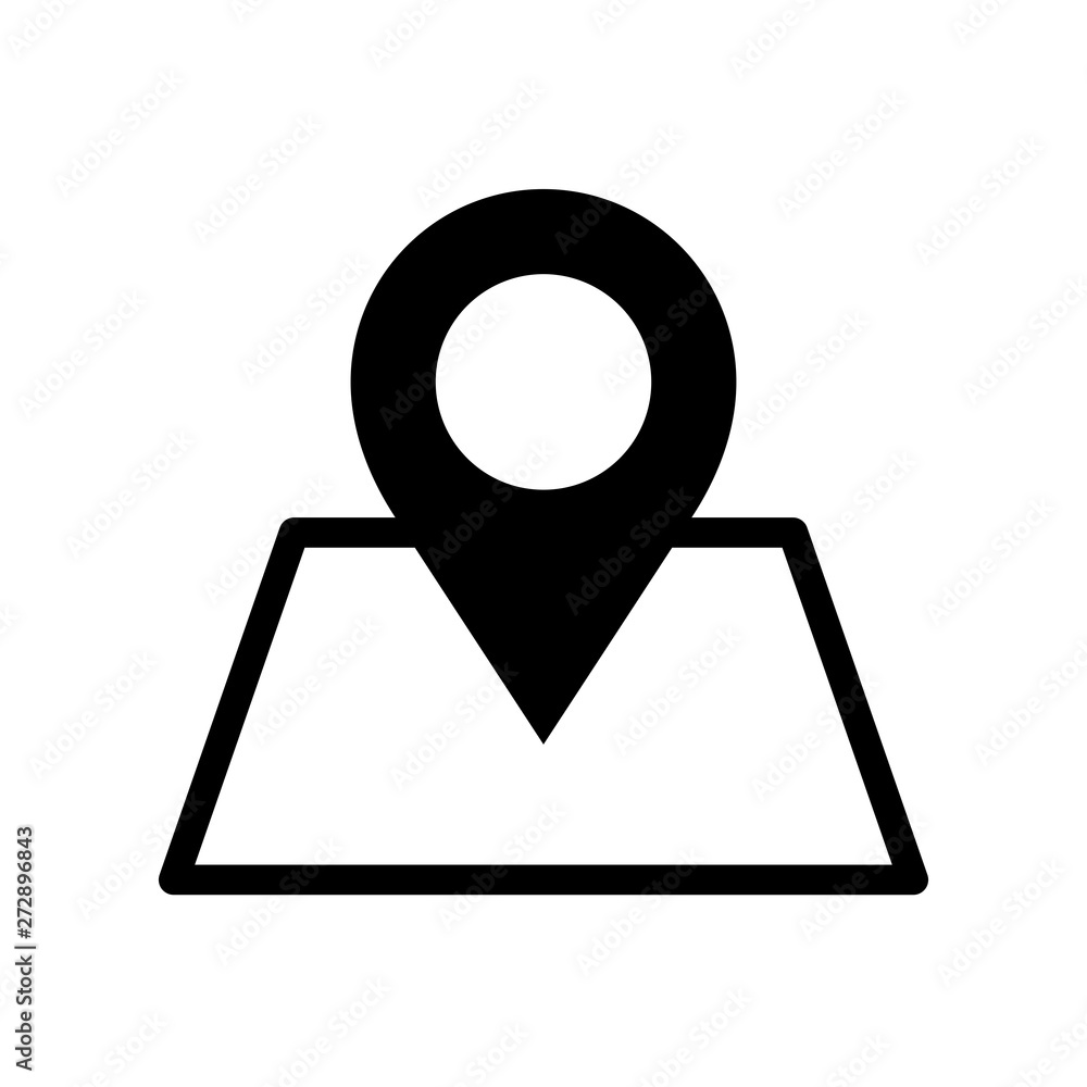Map point icon flat vector illustration design Stock Vector | Adobe Stock