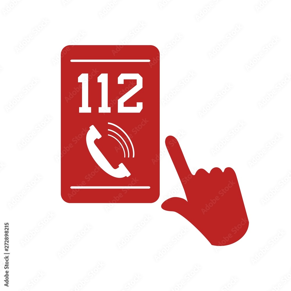 Design of 112 call icon Stock Vector | Adobe Stock