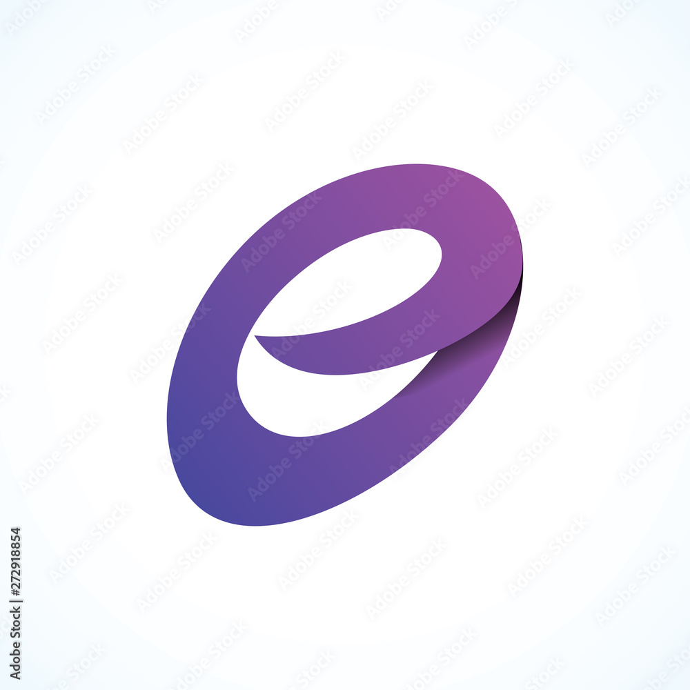Letter e o logo sign, Paper material design, Vector Stock Vector ...