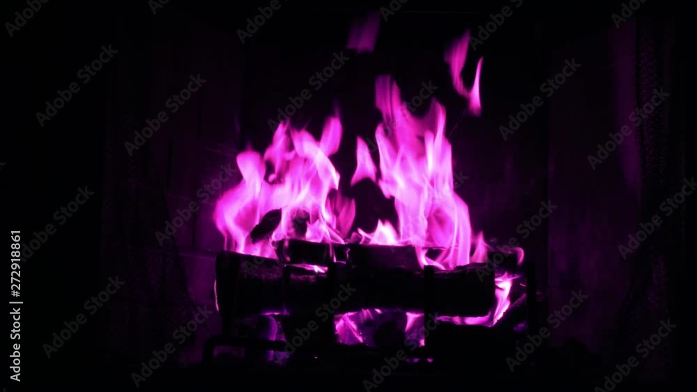 Vidéo Stock Pink Fireplace flame - great to accent any pink room or add ...
