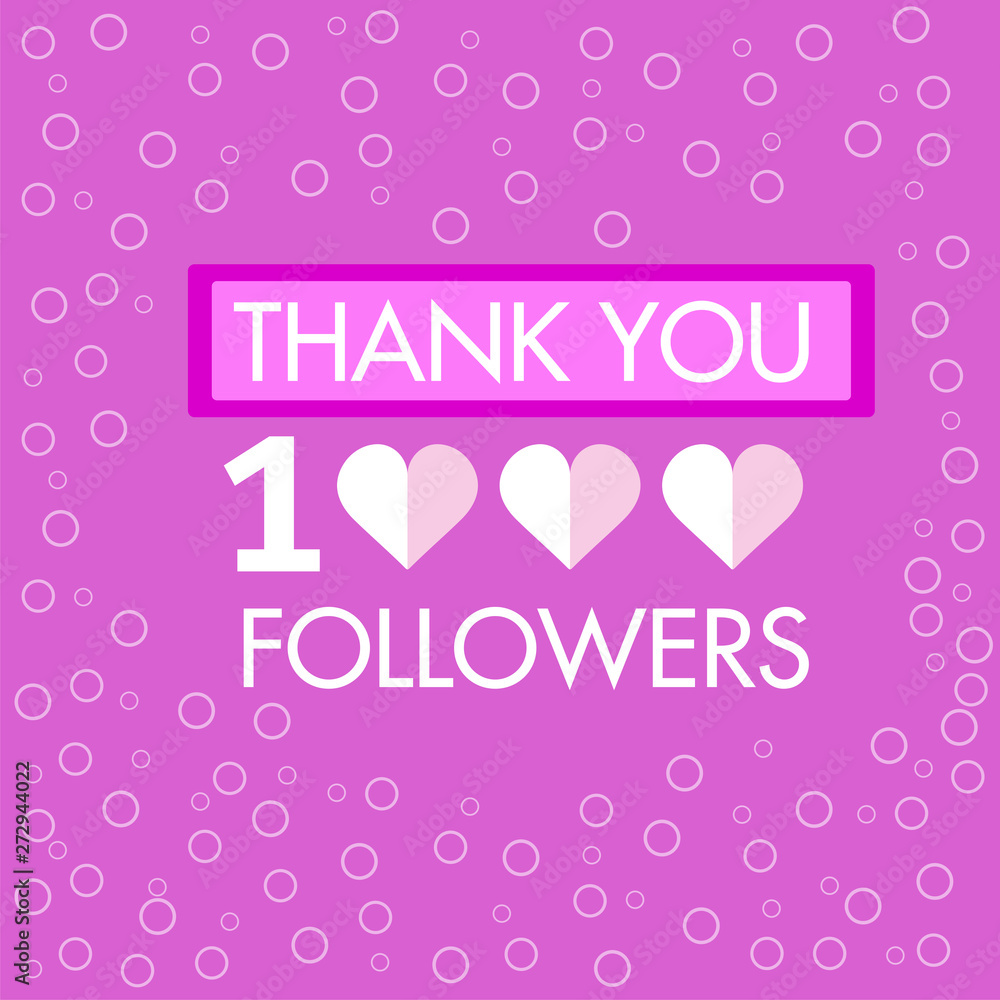 1k Followers Thank You