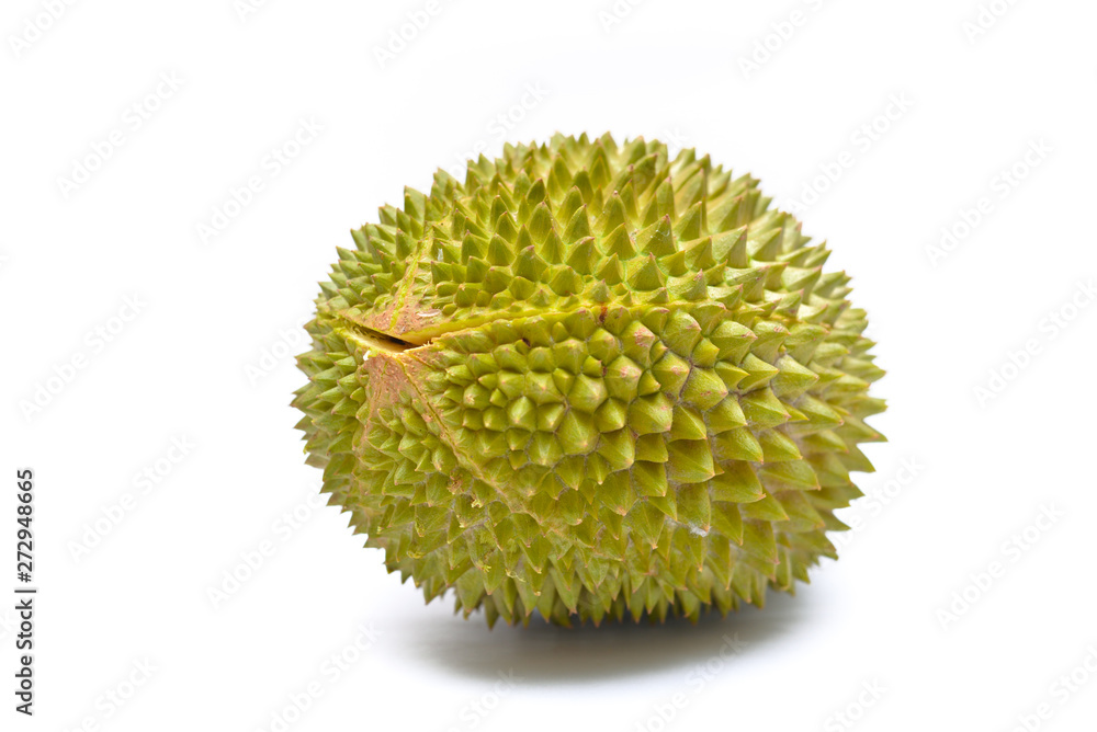 MUSANG KING Durian isolated against white background Stock Photo ...