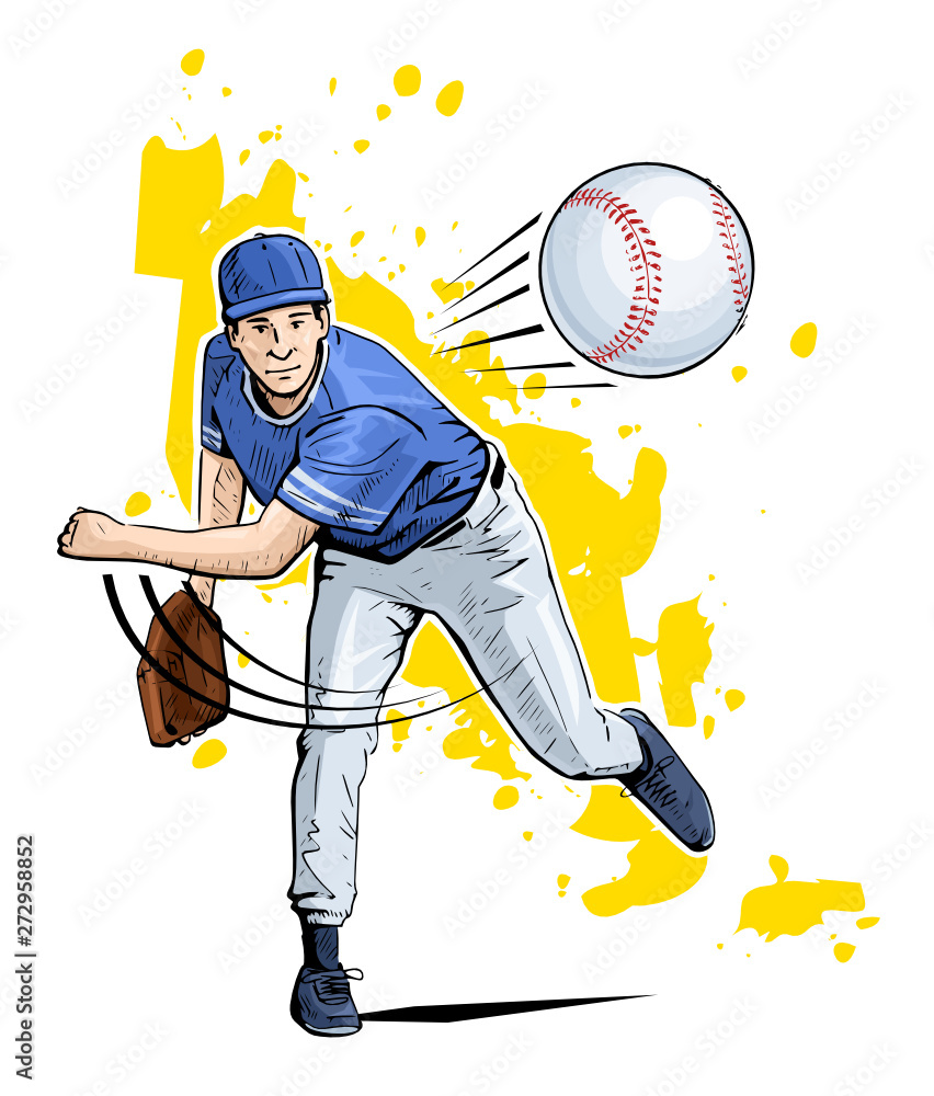 Baseball Pitcher Vector