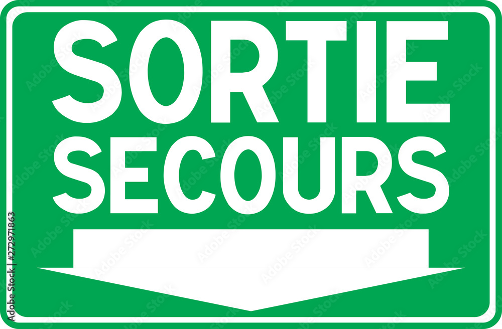 Panneau issue de secours Stock Vector | Adobe Stock