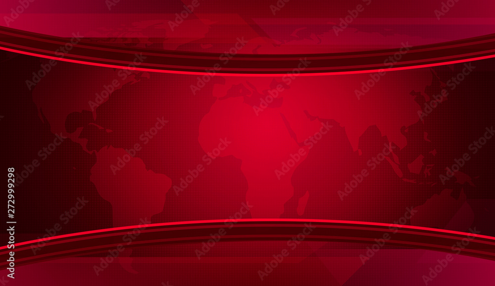 Beautiful and Graphical News or Headline Studio Environment in Red ...