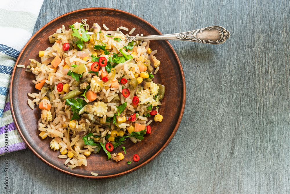 Indian Fried Rice Plate