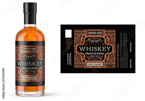 Vintage Whiskey Label Layout Stock Template | Adobe Stock