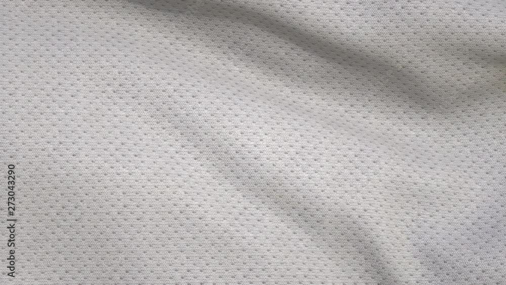Close up shot of highly detailed sport fabric texture. White textured ...