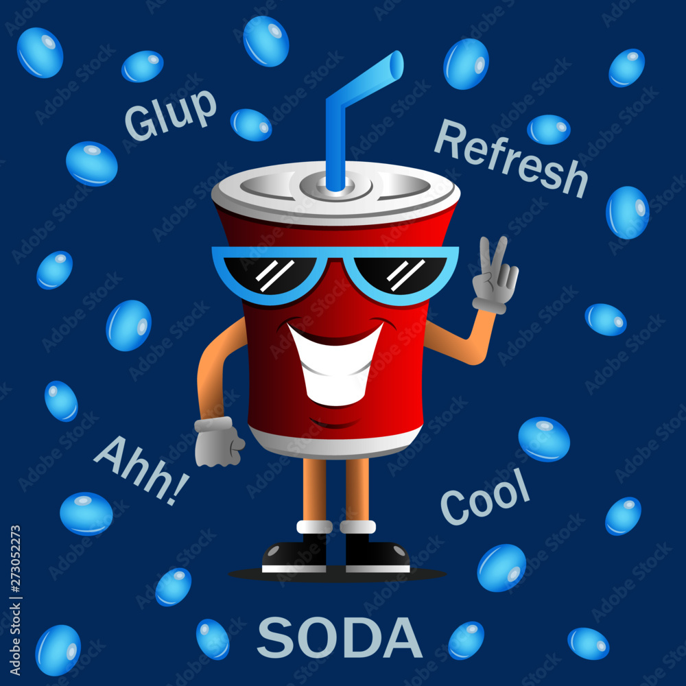 Gaseosa Refresco cool Stock Vector | Adobe Stock