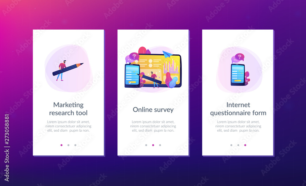 Businessman completing online survey form on smartphone screen. Online ...
