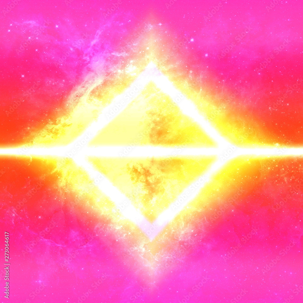 Abstract background with multiple colors with elements of space ...