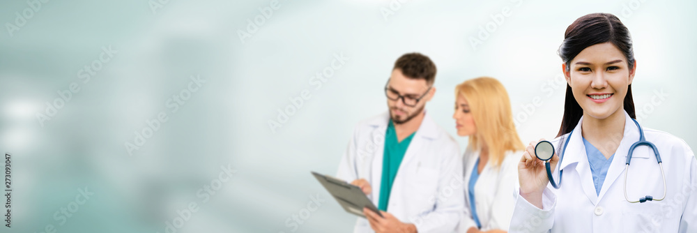 Healthcare people group. Professional doctor working in hospital office ...