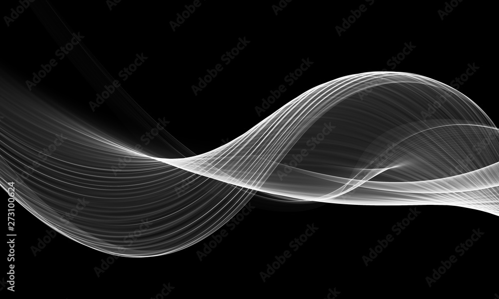 Abstract Black And White Wave Design Stock Illustration | Adobe Stock