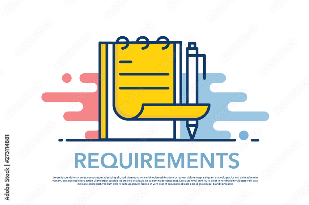 REQUIREMENTS ICON CONCEPT Stock Vector | Adobe Stock