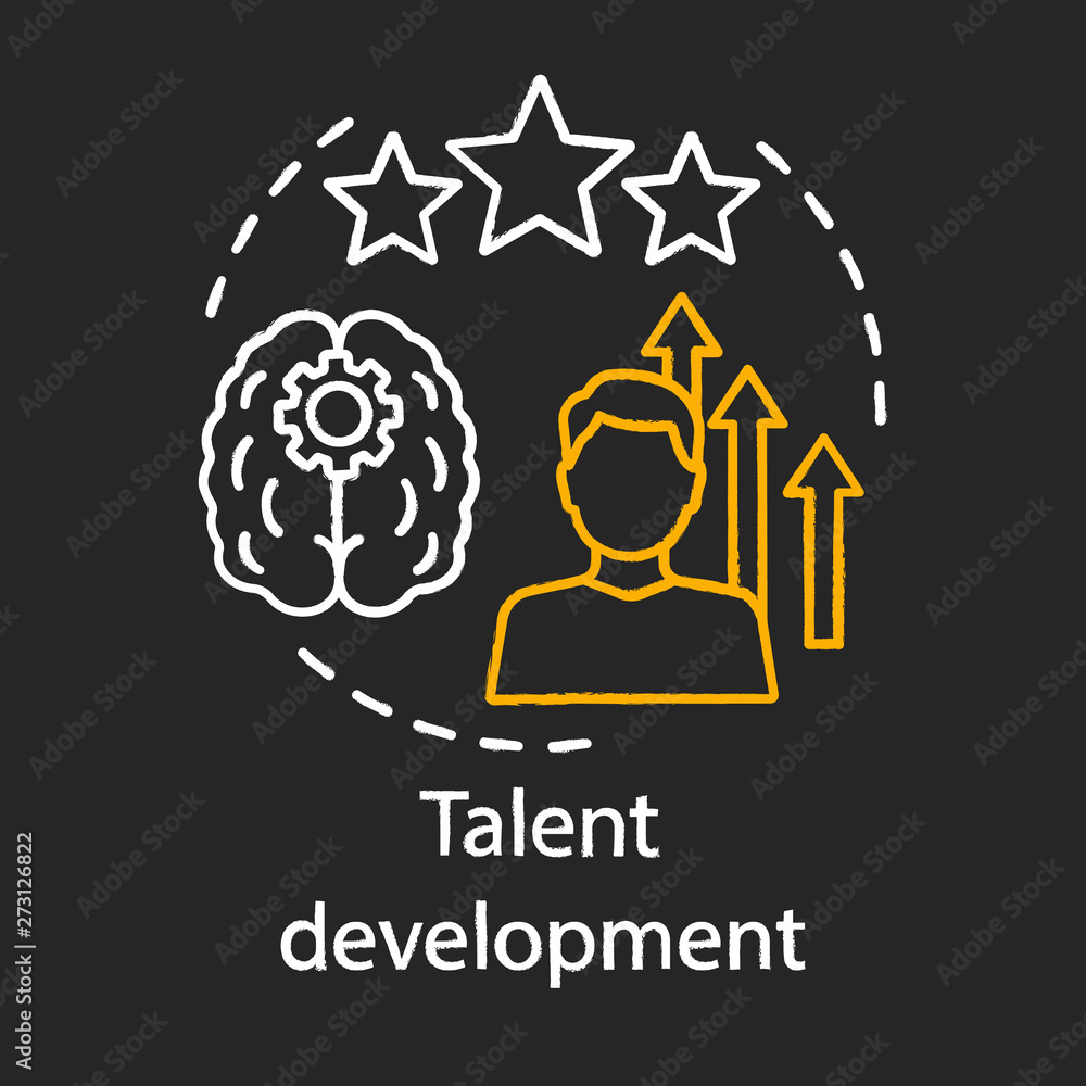 Talent development chalk concept icon Stock Vector | Adobe Stock