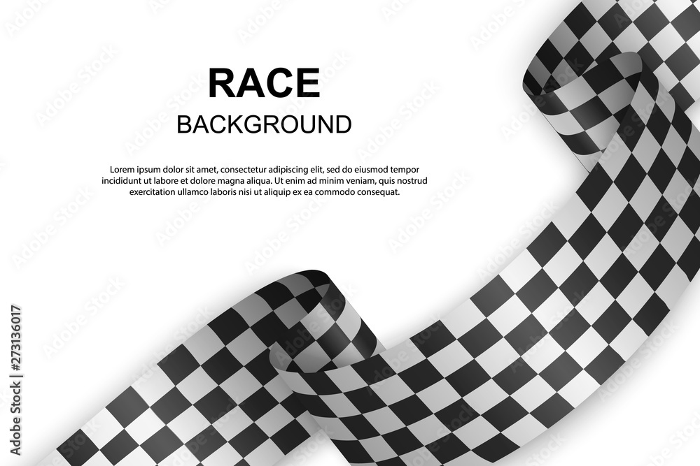 Checkered flag background . Vector illustration Stock Vector | Adobe Stock