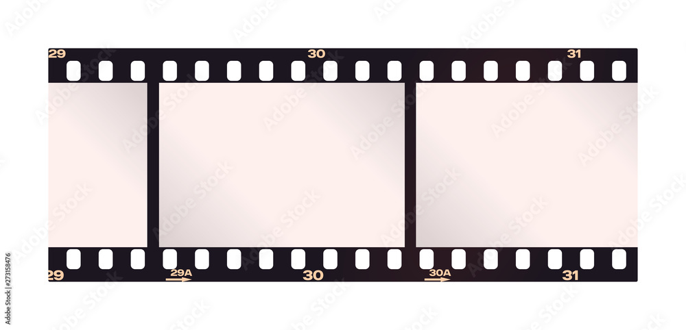 Vector negative film strip. Isolated on white background Stock Vector ...