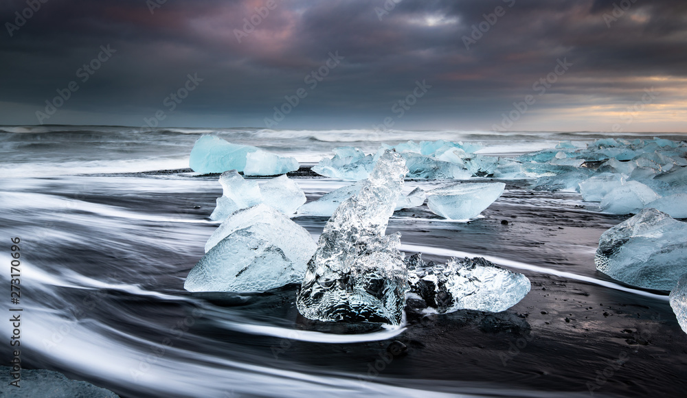 Diamond beach is one of the most impressive place in Iceland. Here, the ...