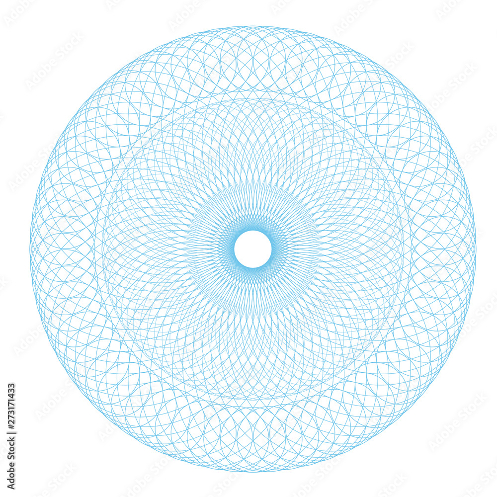 Geometric Abstract Spirograph Patterns Isolated on White Background ...