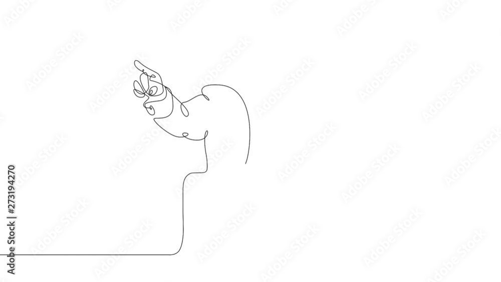 Vídeo do Stock: Self drawing simple animation of single continuous one ...