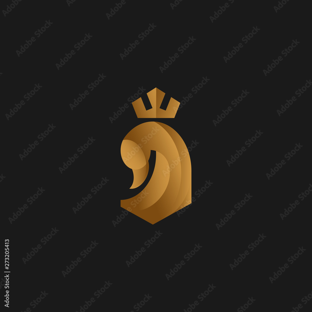 icon logo illustration gold duck with a crown, emblem duck Stock Vector ...