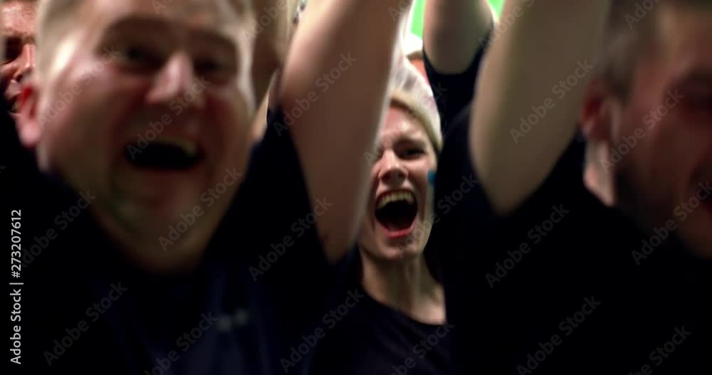 GREEN SCREEN CHROMA KEY CU portrait of Caucasian female cheering ...